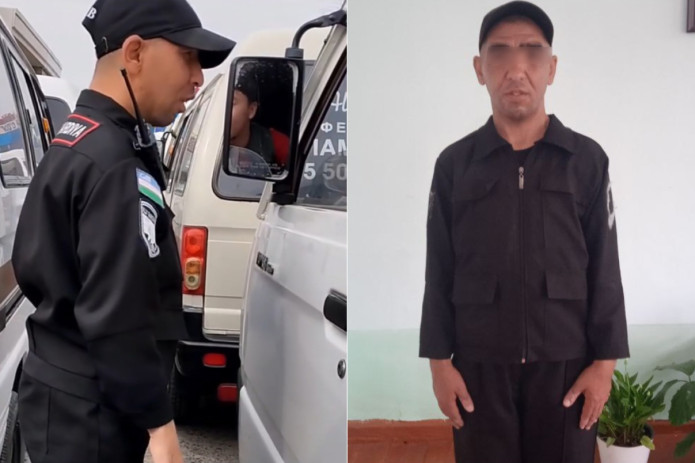 Farg‘onada ruhiy nosog‘lom erkak Milliy Gvardiya kiyimini kiyib ...