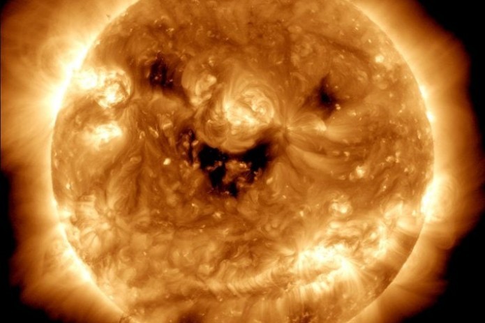 NASA released a photo of "smiling" Sun | UzReport.news