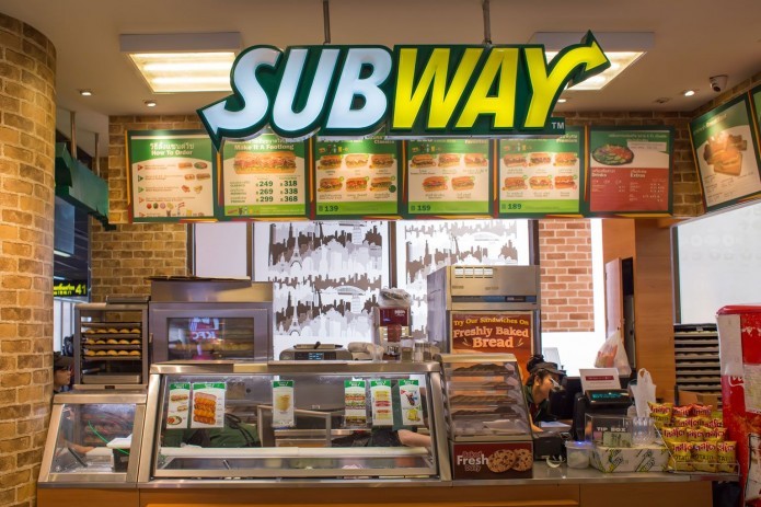 The network of fast food cafes "Subway" opens its first restaurant in ...